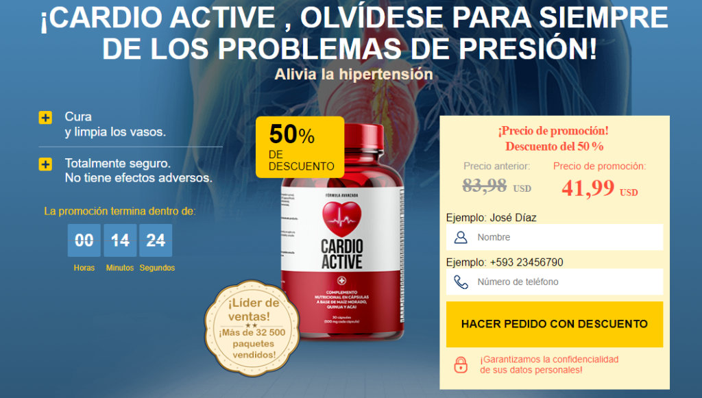 Cardio Active Cápsula: Reseñas, Uso, Opiniones! Precio y Compra