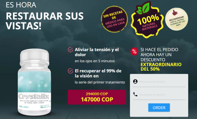 Crystalix Cápsulas Colombia Precio 147000 COP: Cuidado de vista